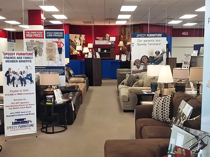 The "Friends and Family" banner isn't just marketing&mdash;it's the vibe of the whole place. Furniture shopping without the pressure cooker atmosphere.