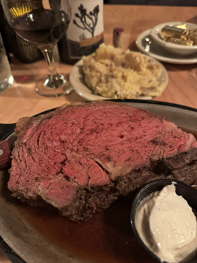 This isn't just meat – it's a ruby-hued masterpiece with a perfectly seasoned crust that makes vegetarians question their life choices.