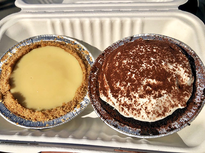 The yin and yang of pie life&mdash;key lime's bright tang alongside chocolate's deep richness. Some decisions are too important to make alone.