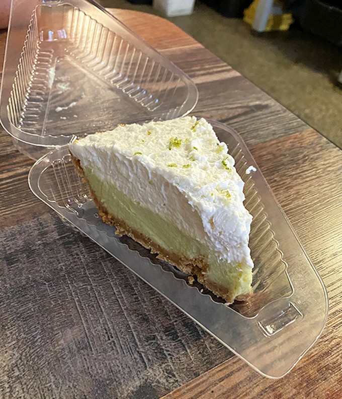 Key lime pie that strikes the perfect balance between tart and sweet. That cloud of whipped cream on top isn't just decoration&mdash;it's a necessary counterpoint.