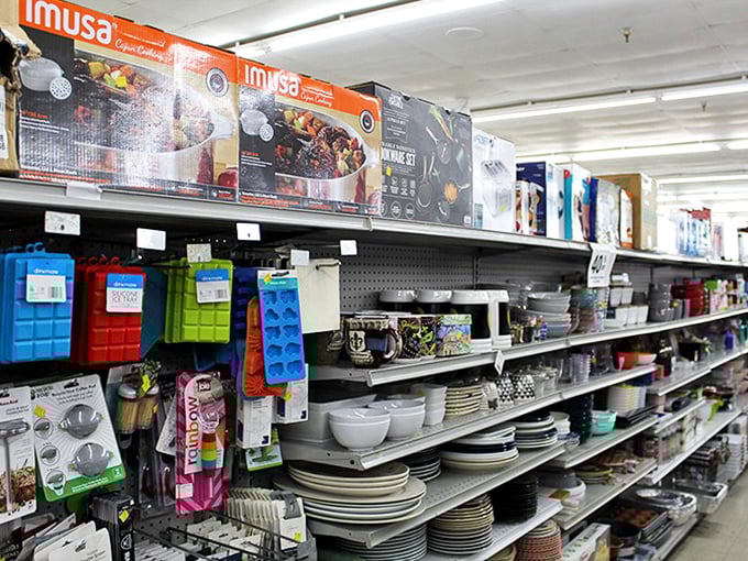 Tableware treasures that would make Martha Stewart nod approvingly—colorful silicone gadgets neighboring elegant white dinnerware.