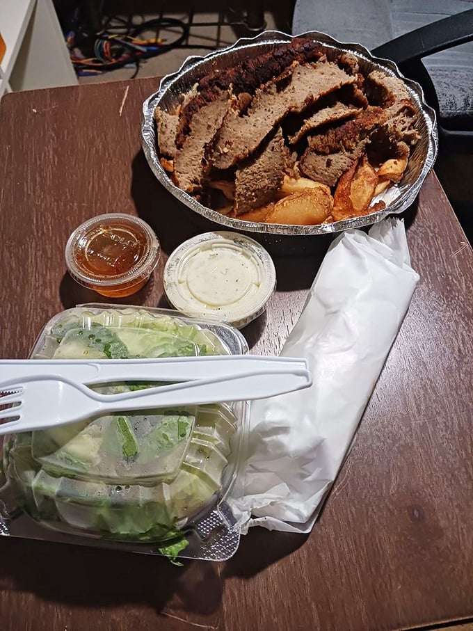 When meat is this good, it deserves its own silver platter. The lamb plate comes with sides, but they're really just supporting actors in this meaty blockbuster.