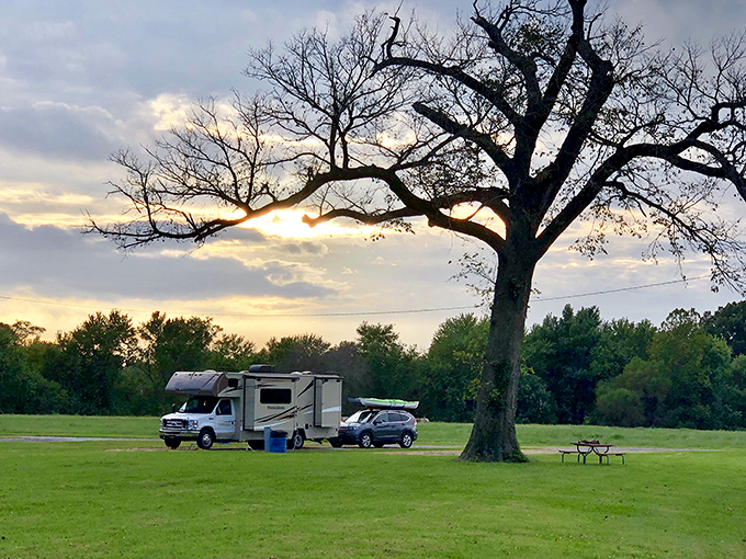 Camping under Kansas skies – where stars perform nightly without charging Broadway prices and the only traffic noise is an occasional cricket symphony.