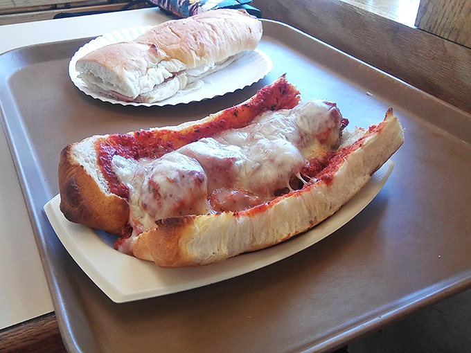 The meatball sub: where sandwich architecture meets Italian-American ingenuity, delivering melty cheese and savory meatballs in perfect harmony.