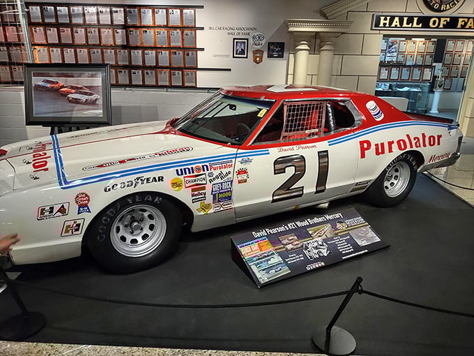 NASCAR history comes alive with this immaculately preserved Purolator #21 stock car. The sponsors may have changed, but the need for speed remains eternal.