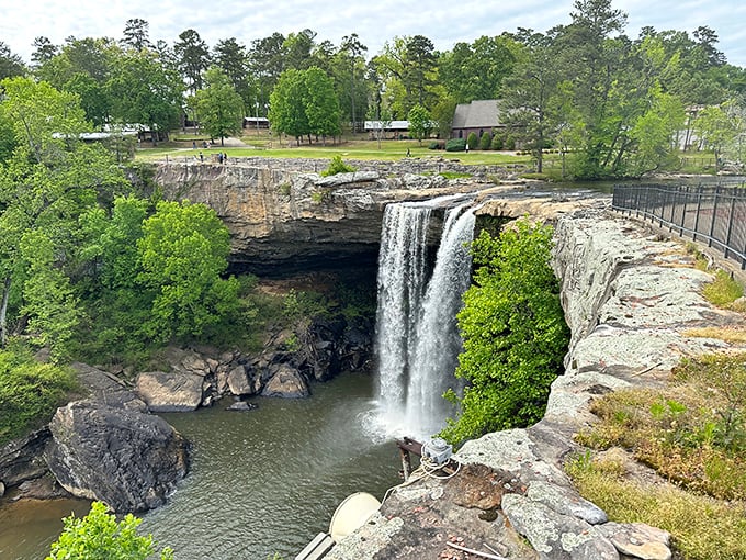 Noccalula Falls cascades 90 feet into the gorge below, proving Mother Nature creates the most spectacular antiques of all.