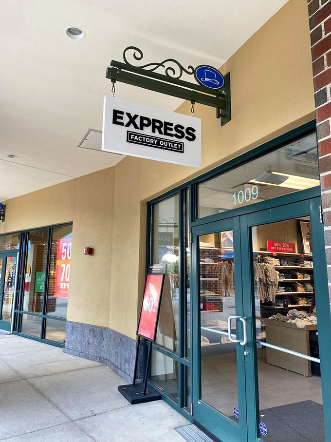 Express Factory Outlet stands ready for those "I need something for tonight" emergencies with discounts that make impulse purchases seem responsible.