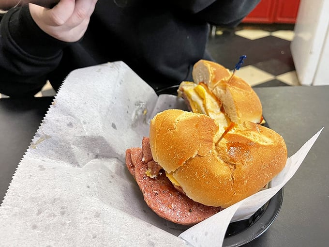 The legendary pork roll sandwich&mdash;New Jersey's answer to the question, "What would heaven taste like between two pieces of bread?"