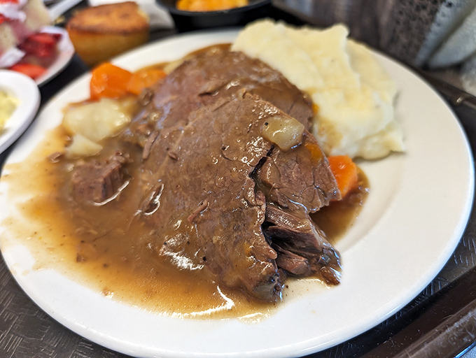 Pot roast so tender it doesn't need a knife &ndash; just a gentle nudge and your deepest appreciation for slow-cooked perfection.