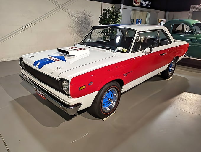 This red, white, and blue Rambler screams "America!" louder than a bald eagle eating apple pie at a baseball game.