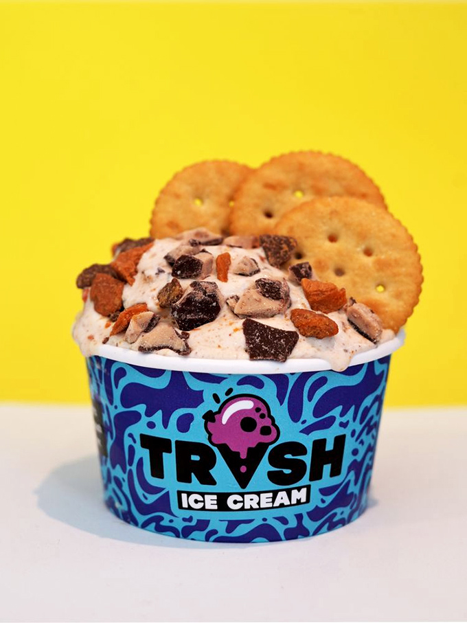 Crackers perched atop vanilla custard like they own the place&mdash;a salty-sweet combination that makes you wonder why you ever settled for plain ice cream.