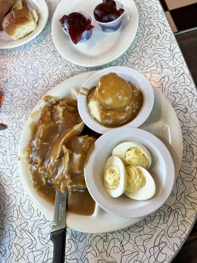 Thanksgiving comes whenever you want at The Shiny Diner. This turkey dinner with all the fixings makes every day feel like a holiday.