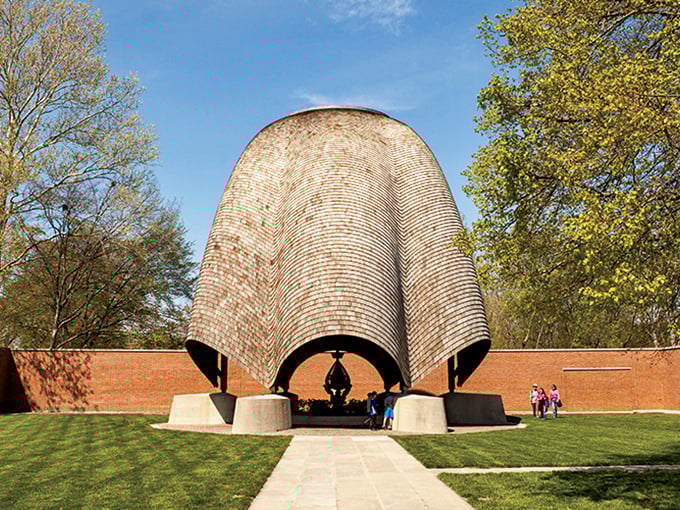 The Roofless Church redefines sacred space with its stunning dome&mdash;Philip Johnson's architectural poetry where sky becomes ceiling and nature the congregation.