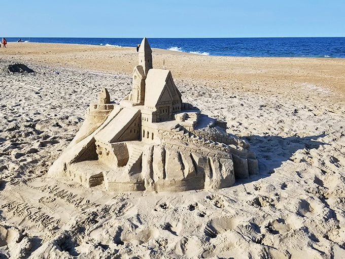 Proof that adults can still play like kids. This sandcastle would make Frank Lloyd Wright jealous&mdash;temporary architecture at its finest.