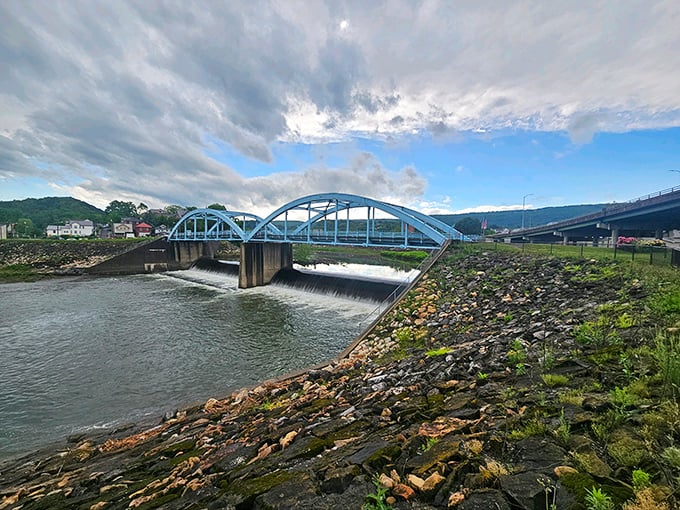 Cumberland's blue bridge arches gracefully over the water like an architectural rainbow leading to affordable living on the other side.