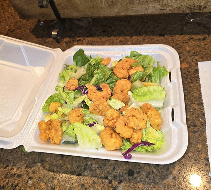 Someone finally figured out how to make salad exciting&mdash;just add perfectly fried shrimp. Suddenly those vegetables don't seem like such a compromise.