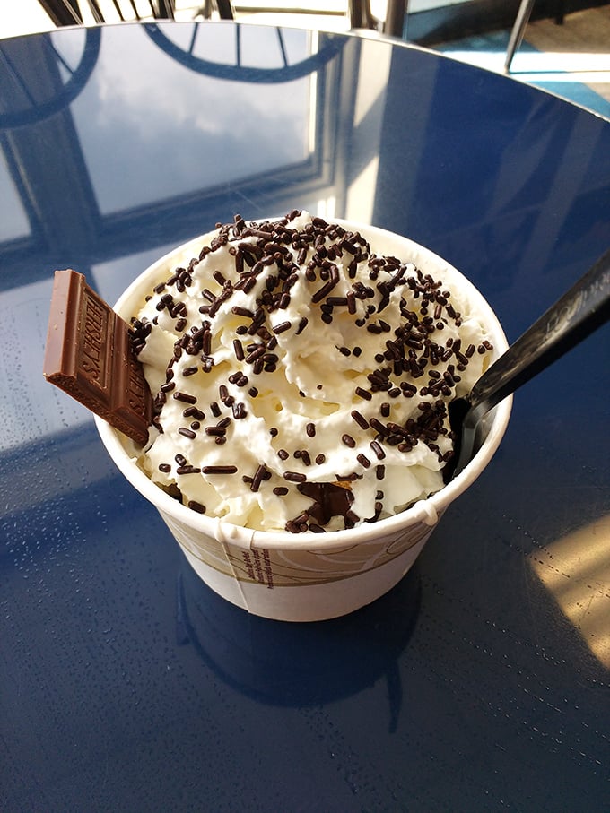 This brownie sundae isn't just breaking diet resolutions &ndash; it's setting fire to them and dancing around the flames. 