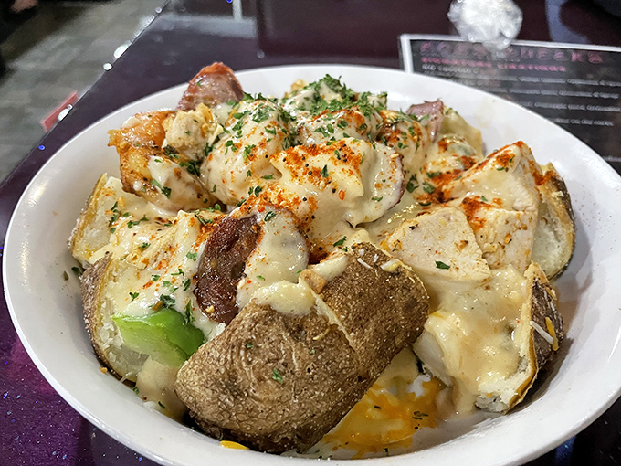 This loaded potato isn't just a side dish&mdash;it's a main event. When potatoes dress up for a night on the town, this is what they aspire to become.