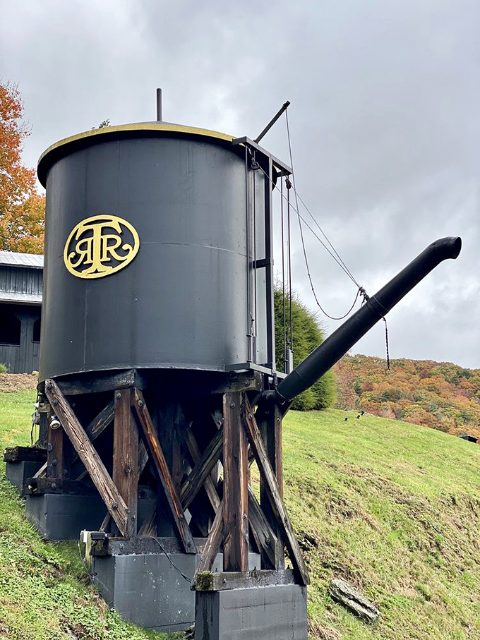 This isn't just any water tank&mdash;it's a piece of living history with the authentic "TR" logo that's been quenching steam locomotives for generations.