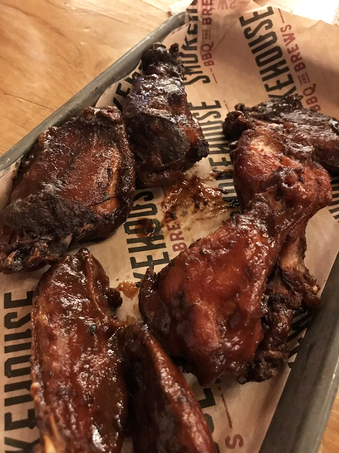 Chicken wings with a smoke ring so perfect, they deserve their own jewelry commercial. "A smoke ring is forever."