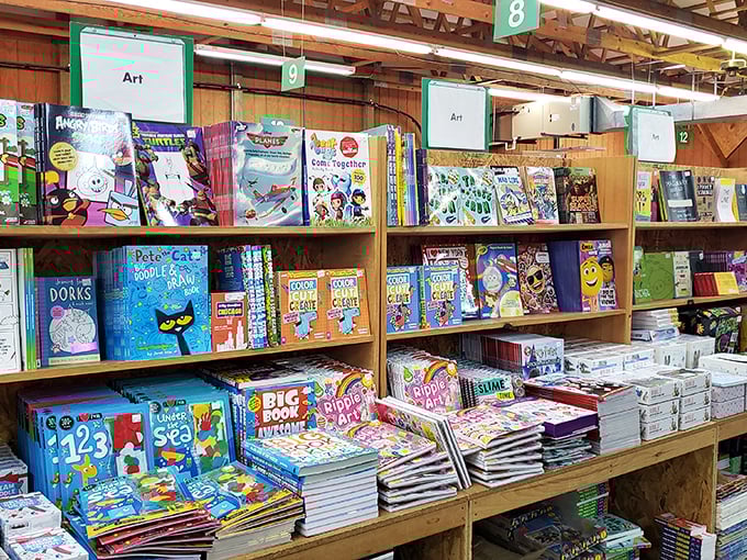 The art book section: where coffee tables across Virginia find their purpose. These vibrant volumes promise hours of colorful escapism without TSA pat-downs.