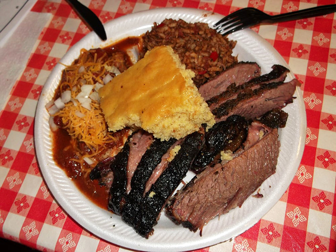 A barbecue sampler that hits all the right notes&mdash;smoky, savory, and soul-satisfying&mdash;with cornbread standing by for sauce-sopping duty. 