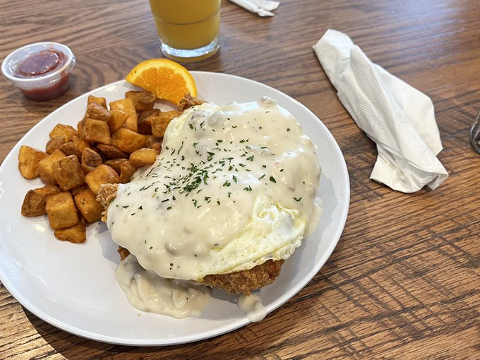 Eggs Benedict that would make the Pope jealous. Those poached eggs perched so perfectly they deserve their own balcony at the Vatican. 