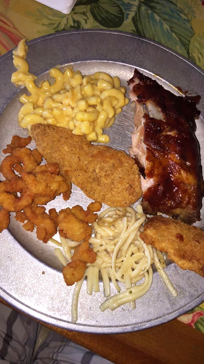 The "I can't decide" plate &ndash; where BBQ ribs, mac and cheese, and fried seafood come together in beautiful, caloric harmony.