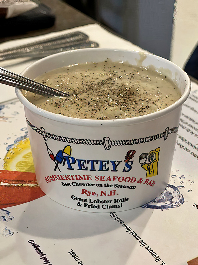 A cup of chowder that could convert even the most stubborn Manhattan-style loyalist. Creamy New England perfection with every spoonful.