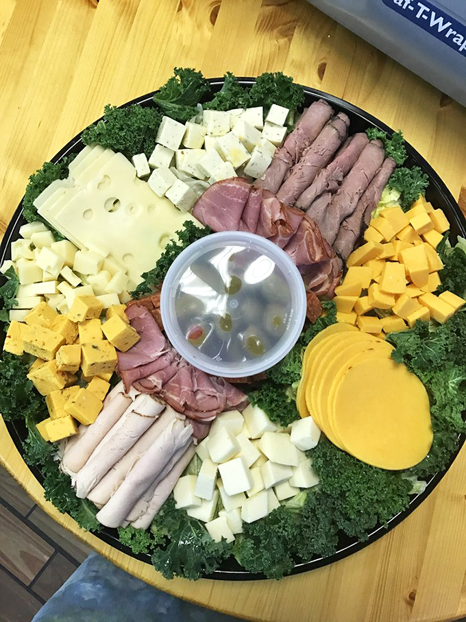 A symphony of proteins and dairy arranged so beautifully that Mozart would weep. This meat and cheese platter turns lunch into an event worth celebrating.