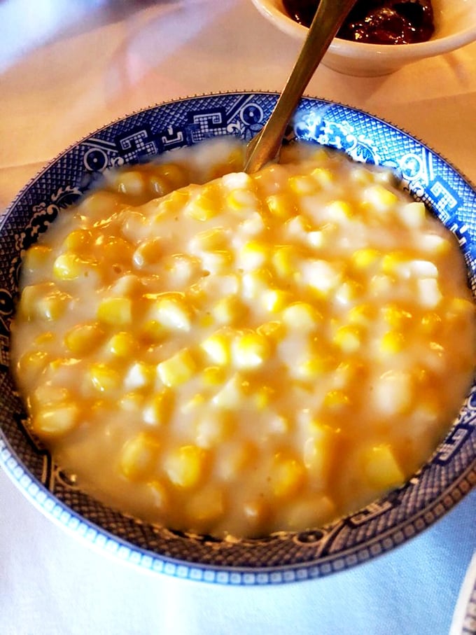 Cream-style corn that straddles the line between side dish and dessert &ndash; sweet, velvety kernels swimming in a pool of buttery bliss.