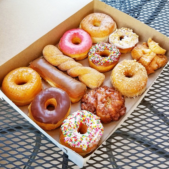 The colorful array of donuts is like the Avengers of breakfast pastries &ndash; each with its own superpower to brighten your morning.