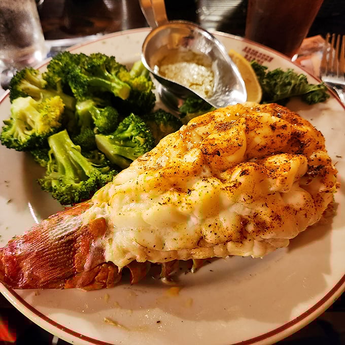 This isn't just lobster&mdash;it's coastal Virginia showing off. Perfectly prepared, generously portioned, and making broccoli feel honored just to share the plate.