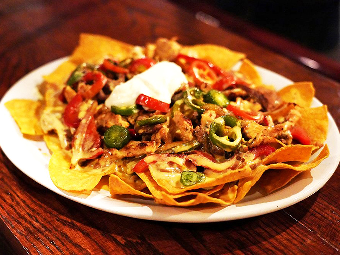 These nachos are playing the "loaded" game at championship levels. Every chip gets its fair share of toppings&mdash;the hallmark of nacho engineering excellence.