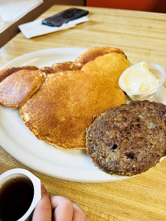 The pancake-sausage combo that's convinced countless West Virginians that breakfast is indeed the most important meal of the day.