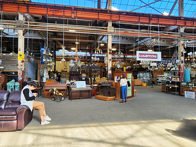 The lighting section creates an indoor constellation&mdash;where chandeliers dangle like crystalline planets waiting to illuminate your dining room.