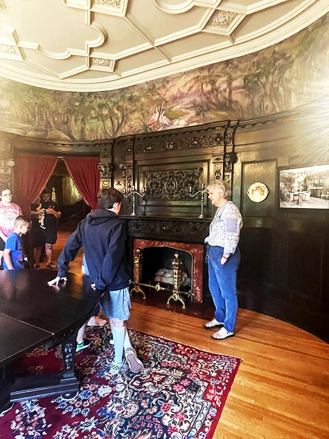 Tour guides bring Joslyn Castle's stories to life, sharing tales of Omaha's past that you won't find in history books. The fireplace alone could tell novels.