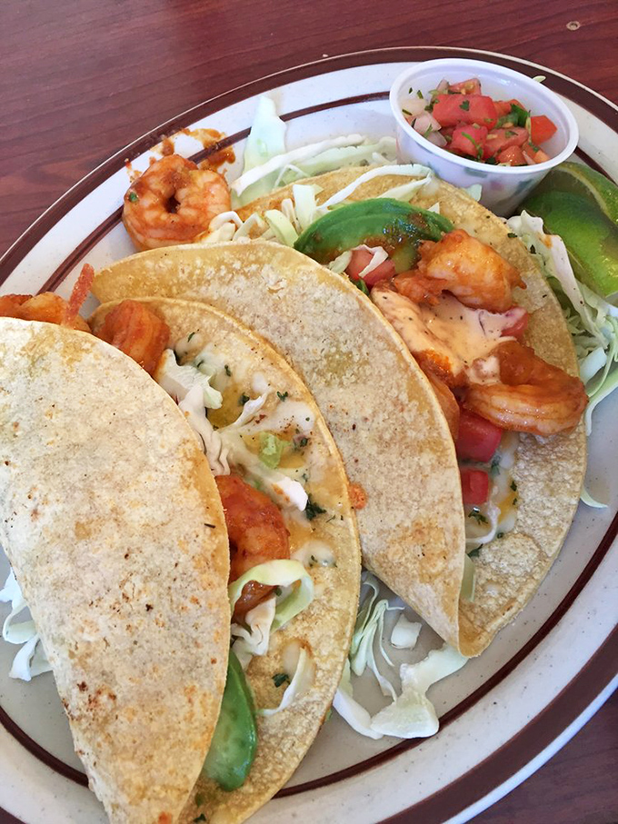 These shrimp tacos don't need a passport to deliver authentic coastal flavor&mdash;crisp cabbage, tender shrimp, and the kind of freshness money can't buy.
