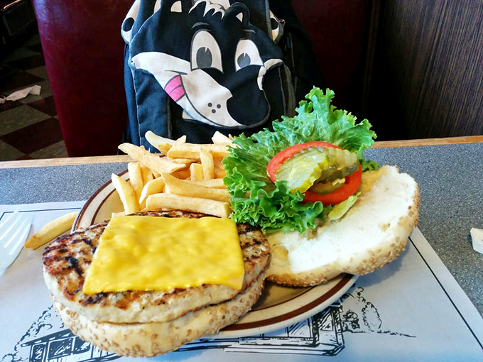 Even the turkey burger gets the royal treatment here, with perfectly melted cheese and a side of golden fries that could steal the show.