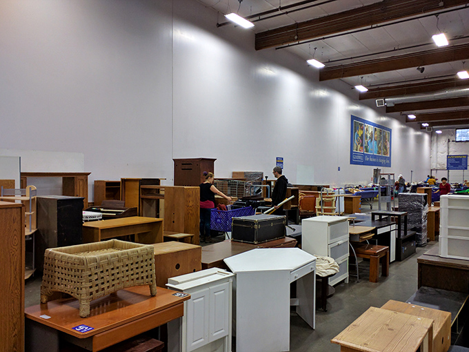 Furniture finds that span decades of design trends. Mid-century meets farmhouse meets "what era is that from?" in this corner of possibility.