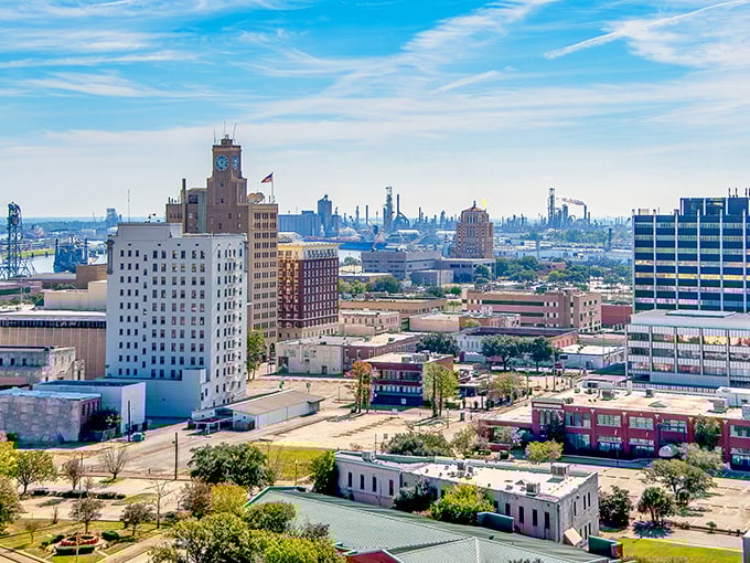 Beaumont's colorful storefronts are like a box of Texas crayons&mdash;bright, bold, and unapologetically unique