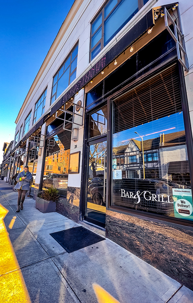 Blackstones' sleek storefront brings Manhattan steakhouse vibes to Greenwich &ndash; sophisticated but never stuffy.