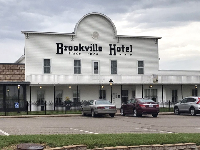 The Brookville Hotel's historic white facade stands like a time capsule from Kansas past. Inside, fried chicken recipes haven't changed&mdash;and shouldn't!