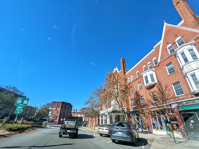 Claremont's historic downtown buildings stand as testaments to its industrial heritage. Red brick never goes out of style in New England!