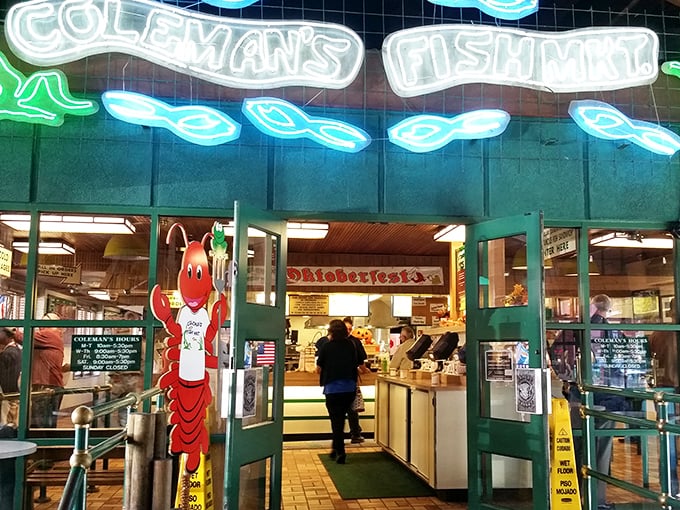 Coleman's neon sign glows like a lighthouse for the seafood-starved, guiding hungry souls to fish sandwich nirvana since before your grandparents' first date.
