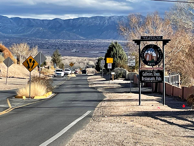 Corrales preserves its rural character with tree-lined streets where neighbors still borrow cups of sugar.