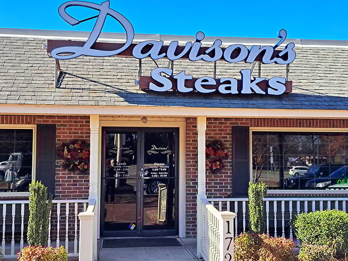 Classic signage, timeless flavors. Davison's Steaks keeps it straightforward because when your steaks are this good, why complicate things?