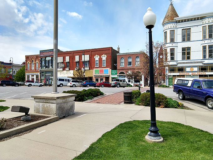 Fairfield's town square hasn't changed much in a century, but the conversations inside those buildings certainly keep up with the times.