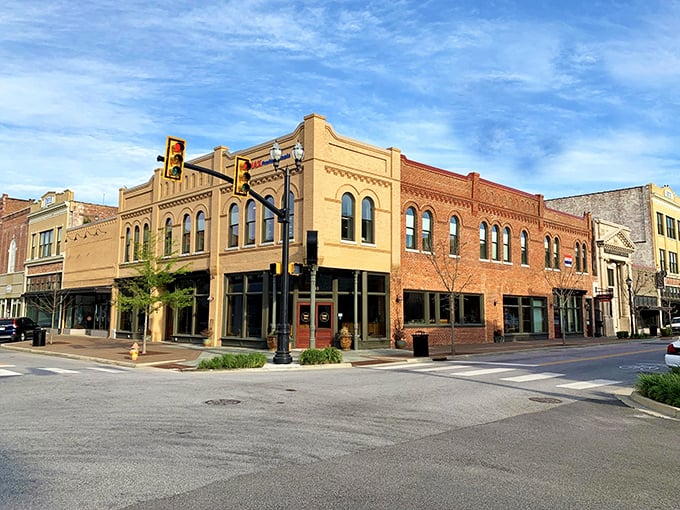 Florence's historic brick buildings house affordable shops and eateries &ndash; proving small-town charm doesn't require big-city spending.