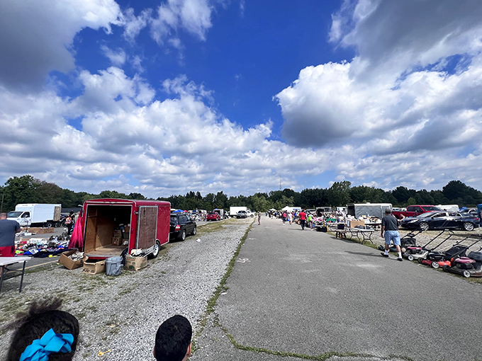 Four Seasons' market offers treasure hunting with aisles wide enough for your growing collection of finds.